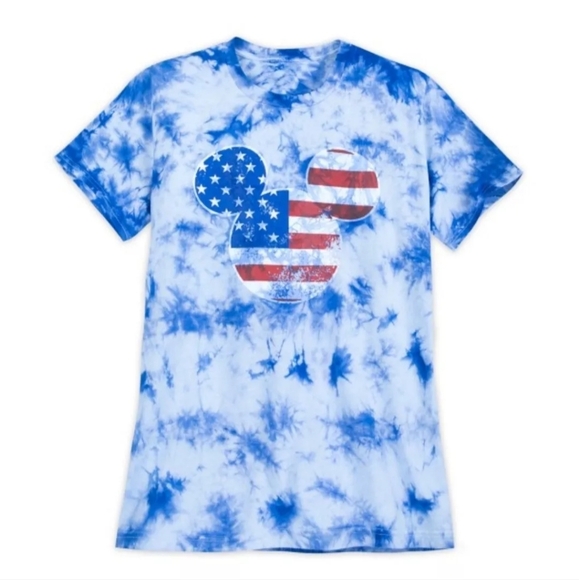 Disney | Shirts | Disney Mickey Mouse Tye Dye Flag Large Mens Patriotic ...